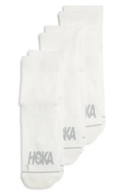 HOKA® 3-pack Running Quarter Socks - White/white/white