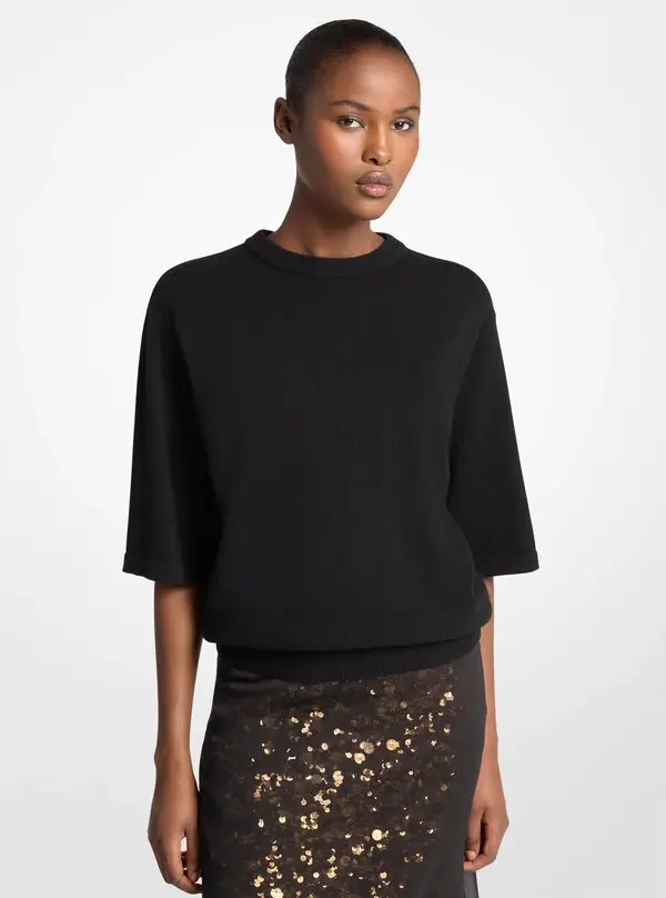Michael Kors Cashmere T-shirt - Black