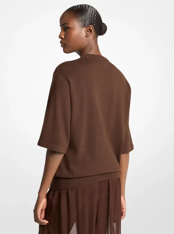 Michael Kors Cashmere T-shirt - Brown