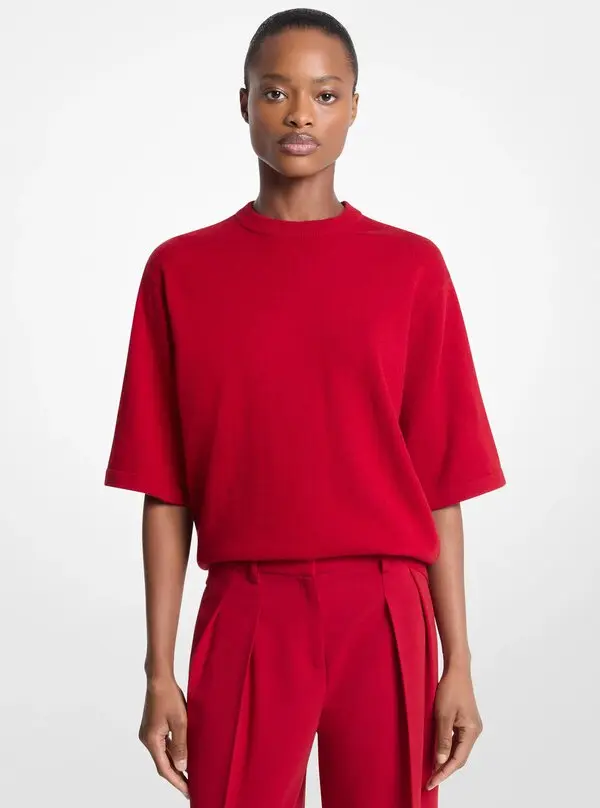 Michael Kors Cashmere T-shirt - Red