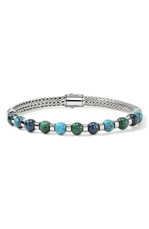 John Hardy Beaded Sterling Silver Bracelet - Turquoise