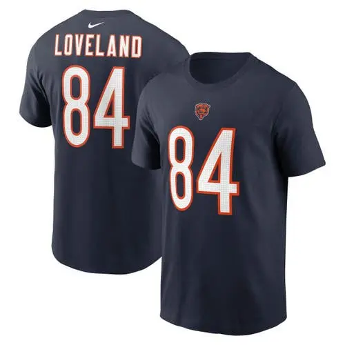 Nike Colston Loveland Chicago Bears Name & Number T-shirt - Navy
