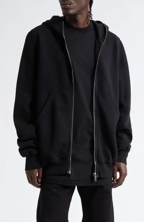 Rick Owens Jumbo Gimp Zip Up Hoodie