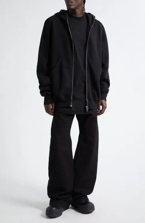 Rick Owens Jumbo Gimp Zip Up Hoodie