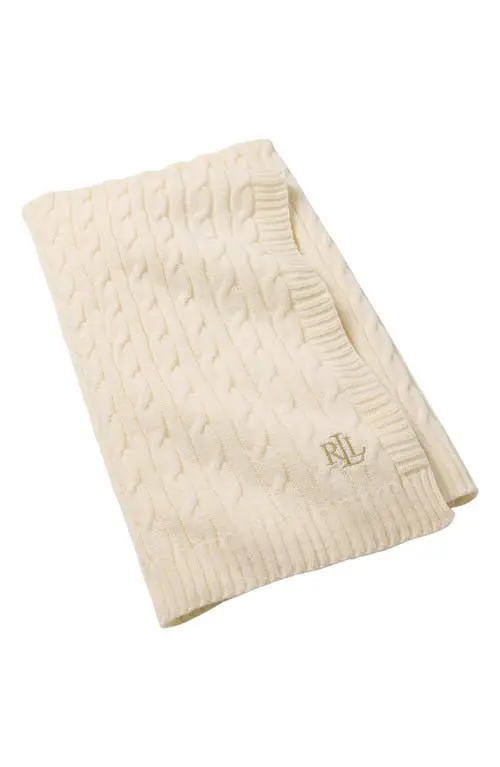 Ralph Lauren Jamie Throw Blanket - True Cream