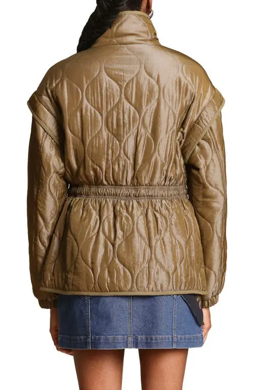 Avec Les Filles Quilted Drawstring Jacket