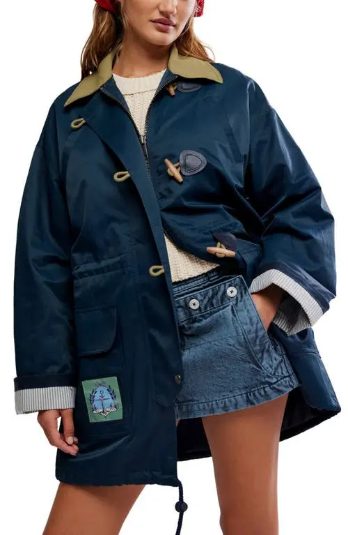 Free People Cotton & Nylon Captain's Jacket