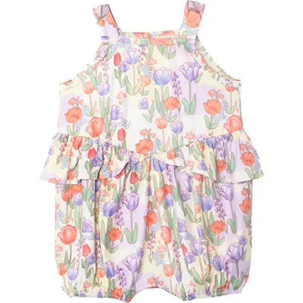 MABEL + HONEY Tulip Twirl Tank Romper - Purple