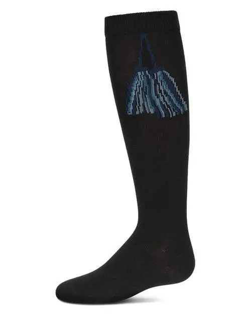MEMOI Tassel Knee High Socks - Black