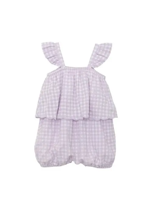 MABEL + HONEY Sugar Plum Sleeveless Romper - Checkered