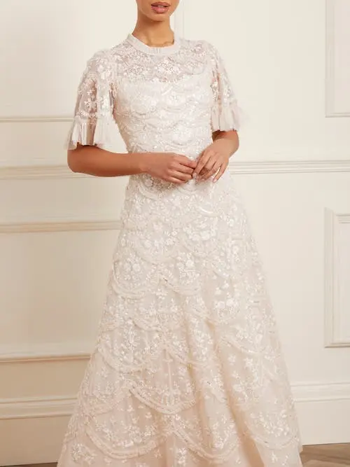 NEEDLE & THREAD Lily Bloom Embroidered Maxi Dress