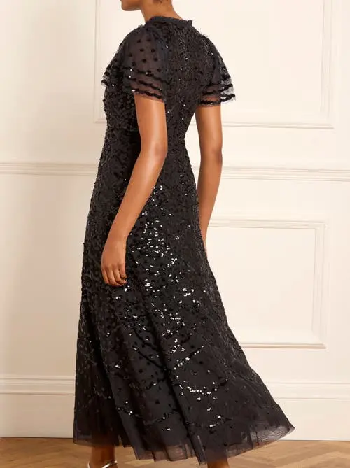 NEEDLE & THREAD Deco Dot Ankle Gown