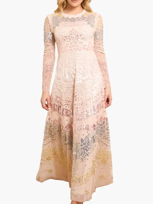 NEEDLE & THREAD Angeline Sequin Gown
