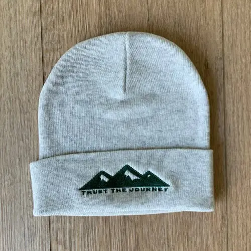 CONSCIOUS INK Trust The Journey Manifest Beanie - White Heather