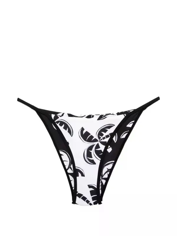 Farm Rio Palms-print Bikini Bottom - White