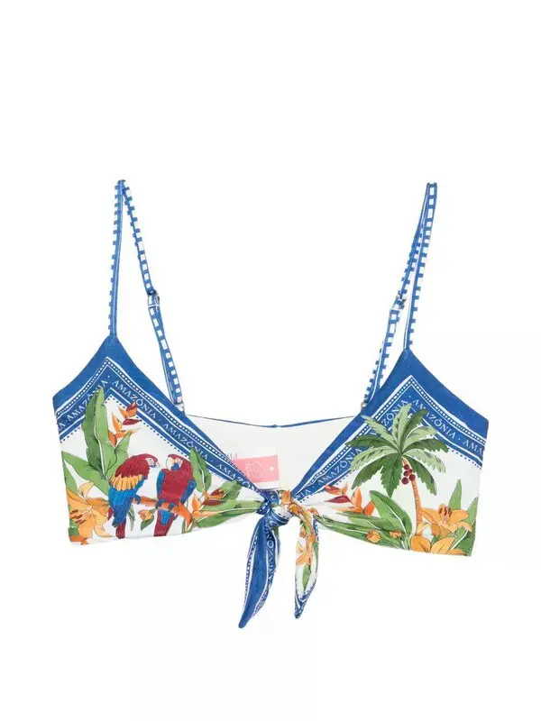 Farm Rio Tropical Print Swimsuit - Blue