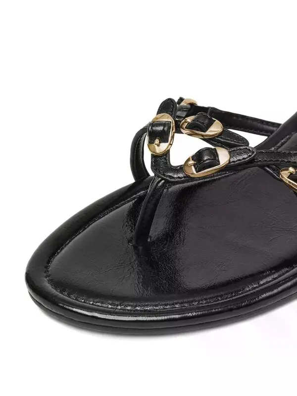 Marc Jacobs The Kiki Buckle-detail Leather Sandals - Black