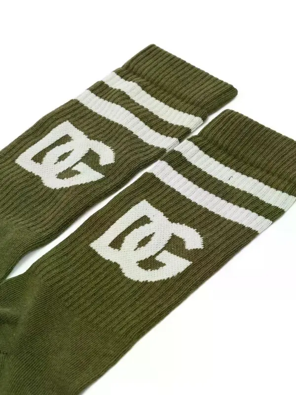 Dolce & Gabbana Cotton Socks With Dg Jacquard Logo