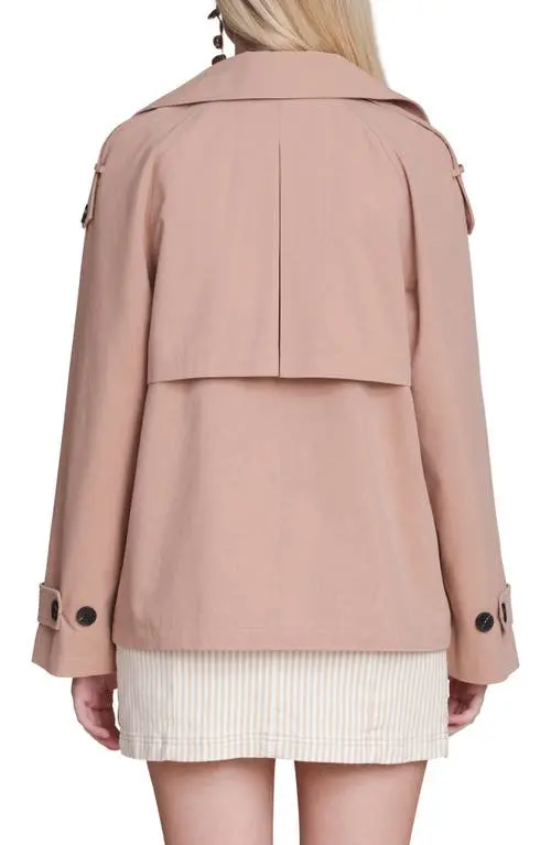 Avec Les Filles Double-breasted Short Trench Coat - Biscuit
