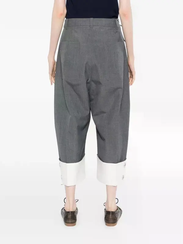 AO YES Pleated Cropped Trousers