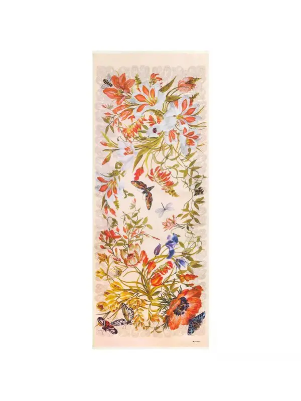 Etro Flora Fauna Scarf - Neutrals