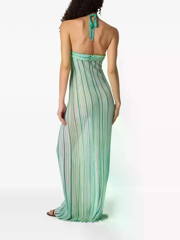 Missoni Striped Halter-neck Beach Dress