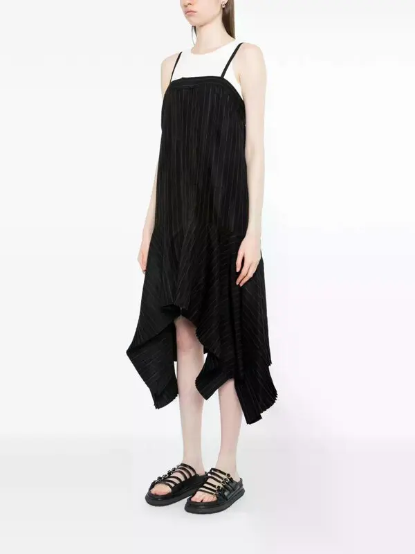 Sacai Pinstripe Midi Dress