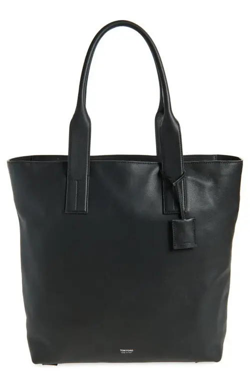 TOM FORD Leather North/south Tote - Black