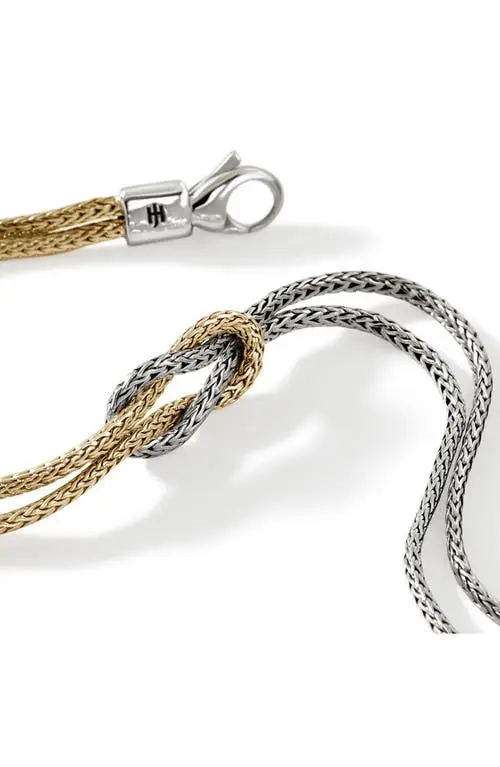 John Hardy Love Knot Two Tone Bracelet - Silver/gold