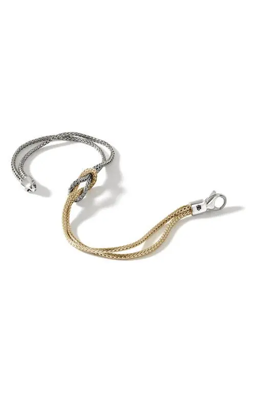 John Hardy Love Knot Two Tone Bracelet - Silver/gold
