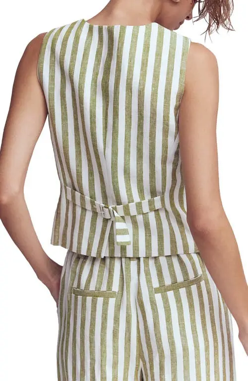 Boden Striped Linen Vest