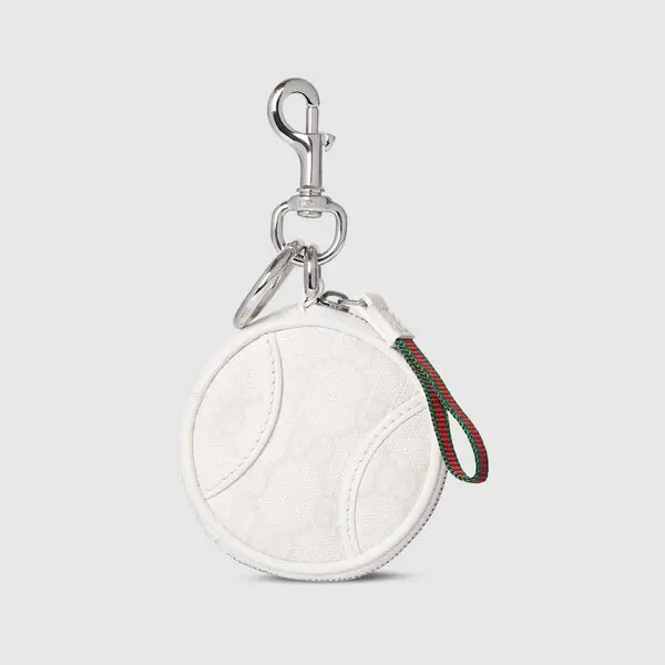 Gucci Tennis Ball-shaped Coin Wallet - White