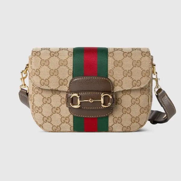 Gucci Horsebit 1955 Small Shoulder Bag - Beige