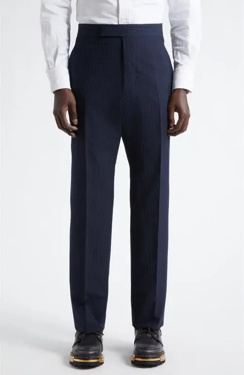 Thom Browne Fit Wool Backstrap Trousers - Navy