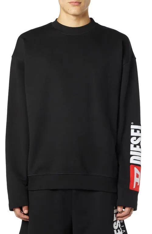 DIESEL® S-boxt-nc-div Relaxed Sweatshirt - Deep/black