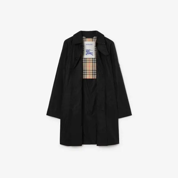 Burberry Short Nylon Ridgewood Car Coat - Black