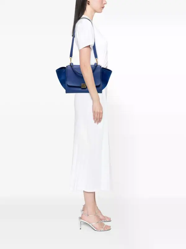 Celine 2014 Small Trapeze Satchel - Blue