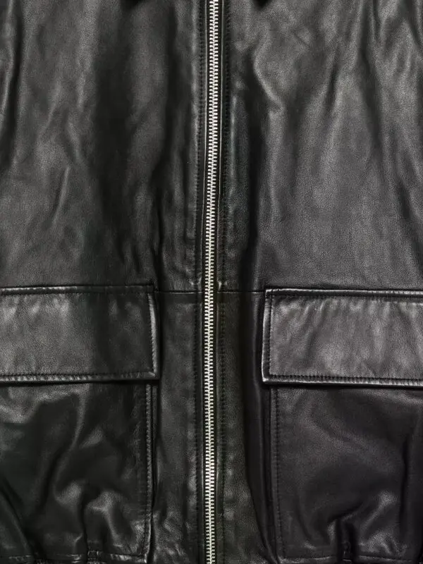 Studio Nicholson Piston Leather Jacket - Black