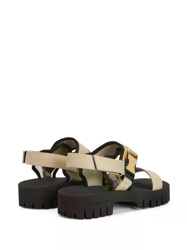 GIUSEPPE ZANOTTI Mederic Touch-strap Sandals - Neutrals