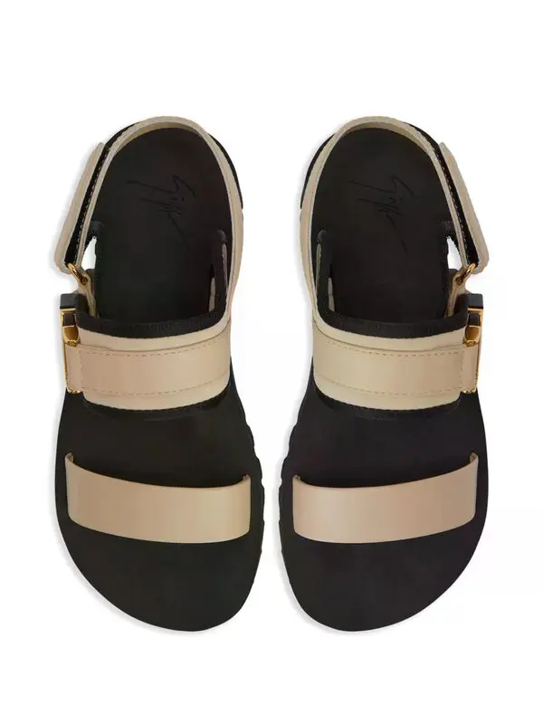 GIUSEPPE ZANOTTI Mederic Touch-strap Sandals - Neutrals