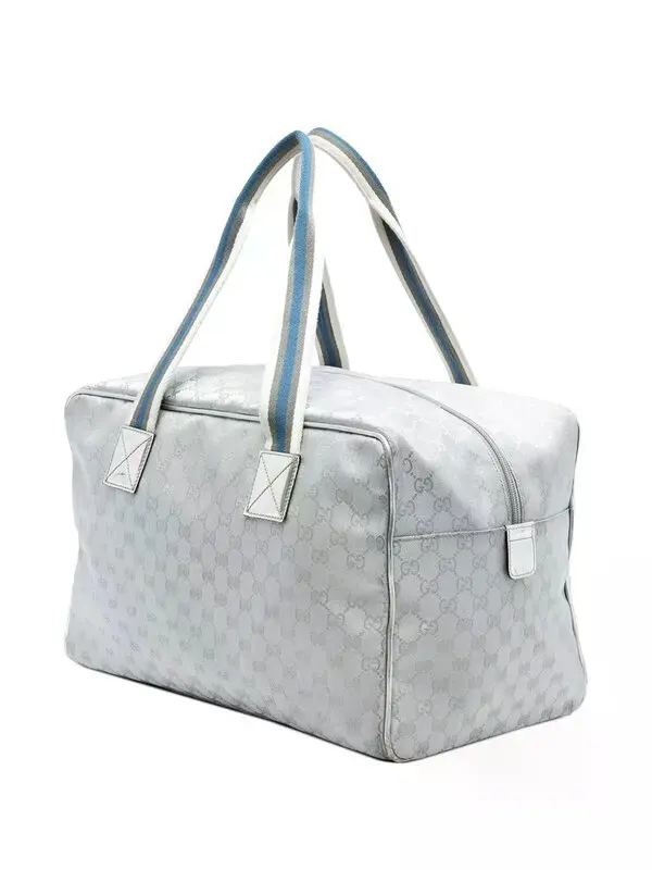 Gucci Gg Canvas Web Travel Bag - Grey