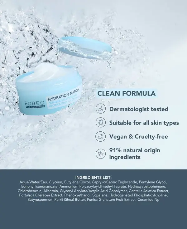 Foreo For Everyone Hydration Nation Ceramide Gel Moisturizer