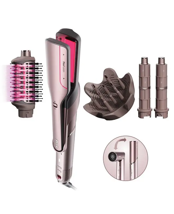 SHARK Flexfusion Straight Curly And Coily Hair Straightener Set Hs642s - Cosmic Blush