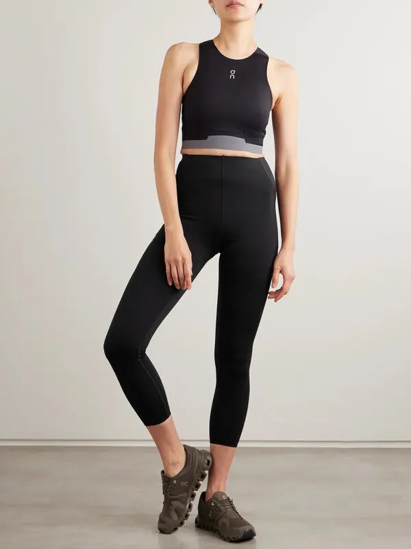 On Train 7/8 Stretch Recycled Leggings - Black