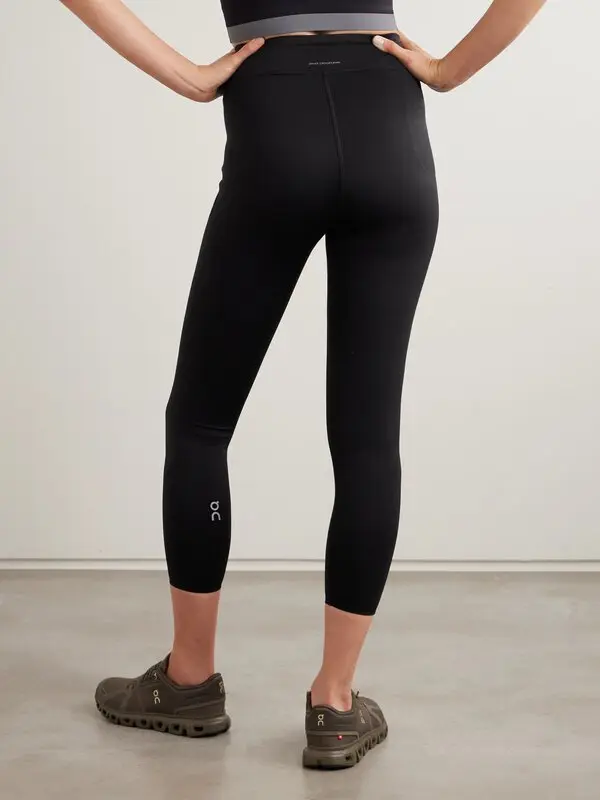 On Train 7/8 Stretch Recycled Leggings - Black