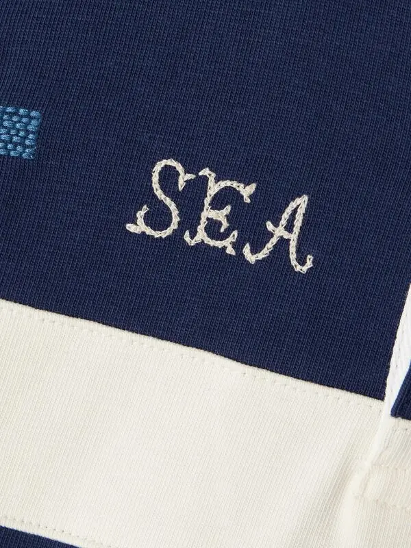 Sea Claira Embroidered Appliquéd Mini Dress - Blue