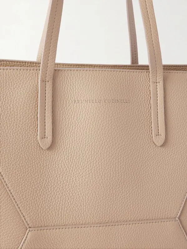 Brunello Cucinelli Textured-leather Tote - Neutrals