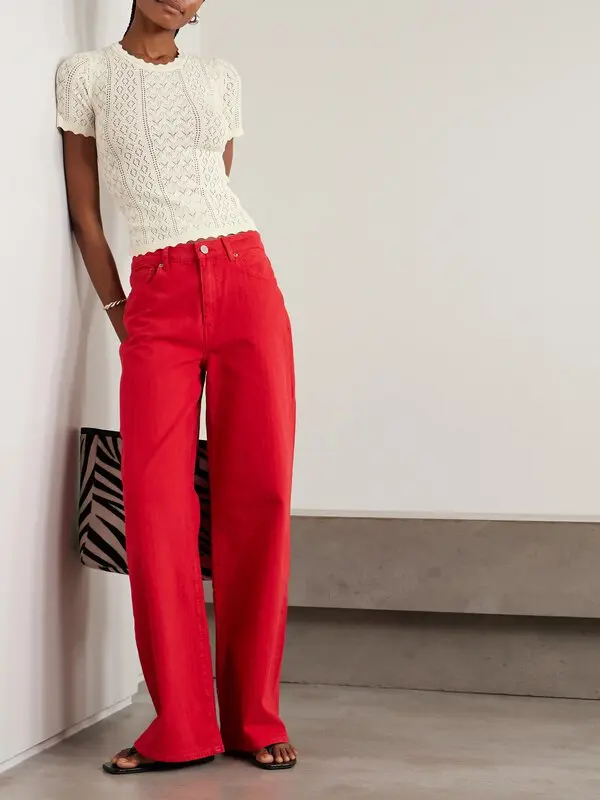 Sea Georgia Pointelle-knit Top