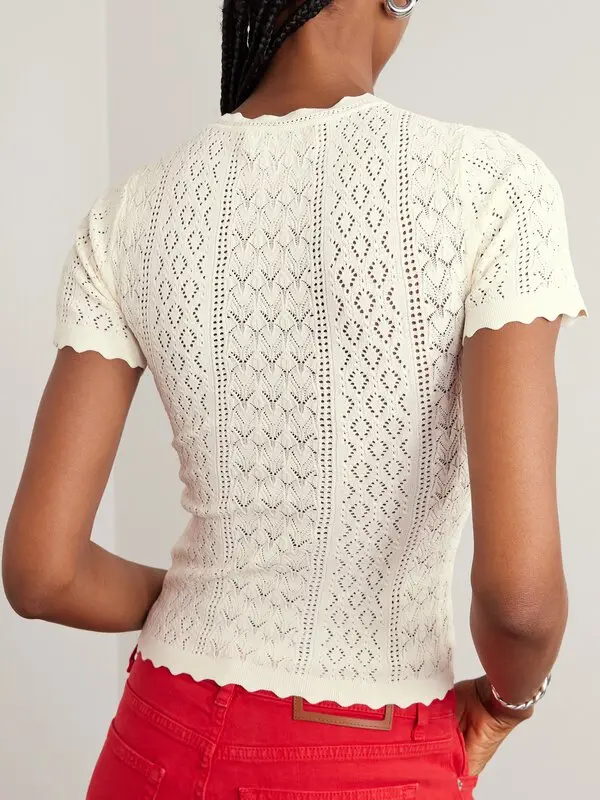 Sea Georgia Pointelle-knit Top