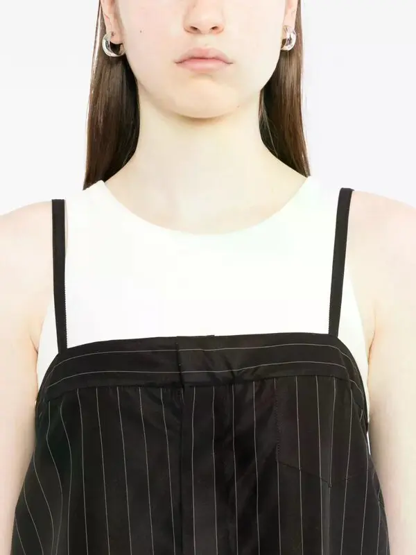 Sacai Pinstripe Midi Dress